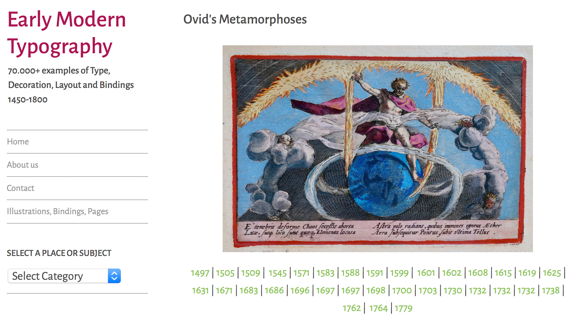 New Website | Early Modern Typography | Enfilade