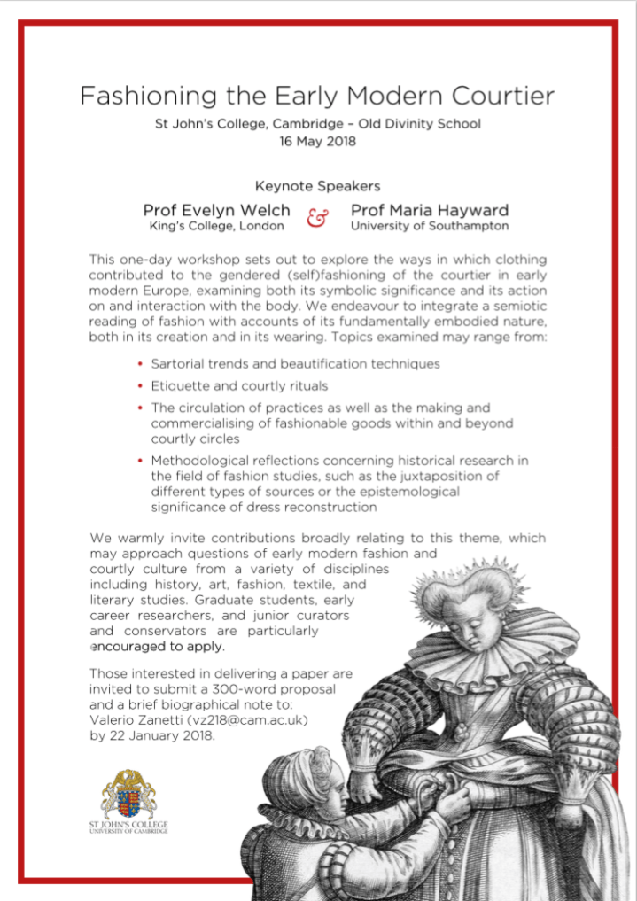 Call for Papers | Fashioning the Early Modern Courtier | Enfilade