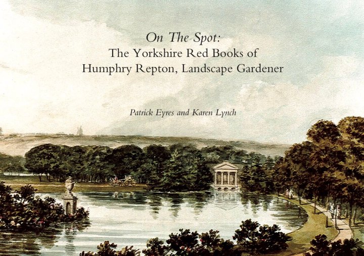New Book | On The Spot: The Yorkshire Red Books of Humphry Repton ...
